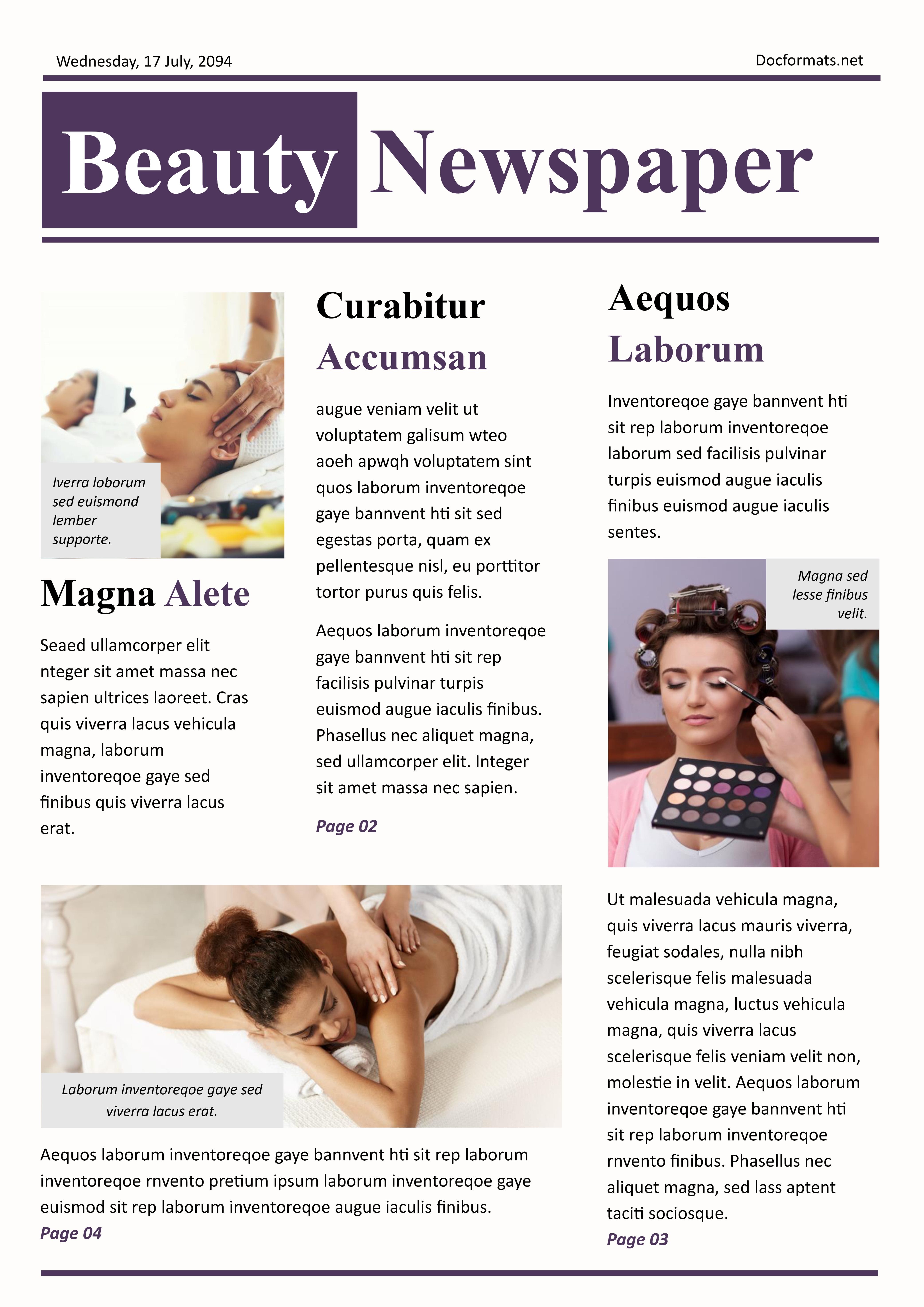 Free Newspaper Templates for Google Docs and Word - DocFormats