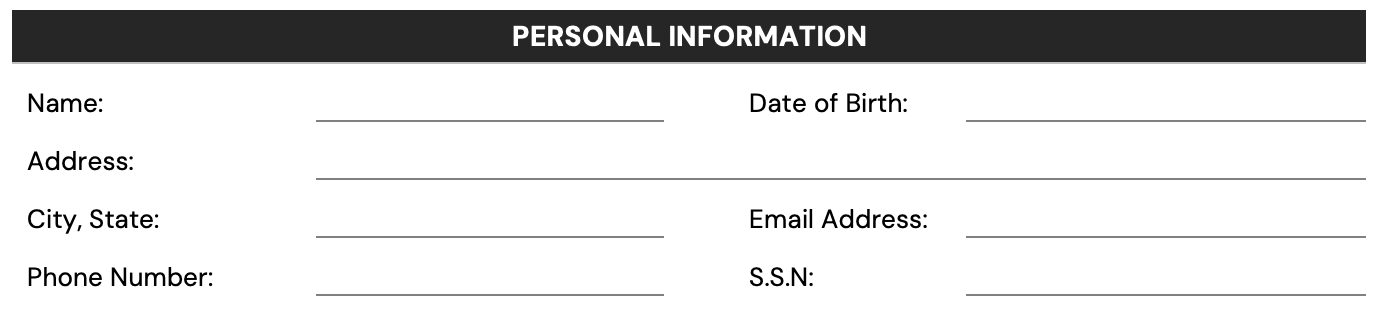 Free Job Application Form Template (Word, PDF, Google Docs)
