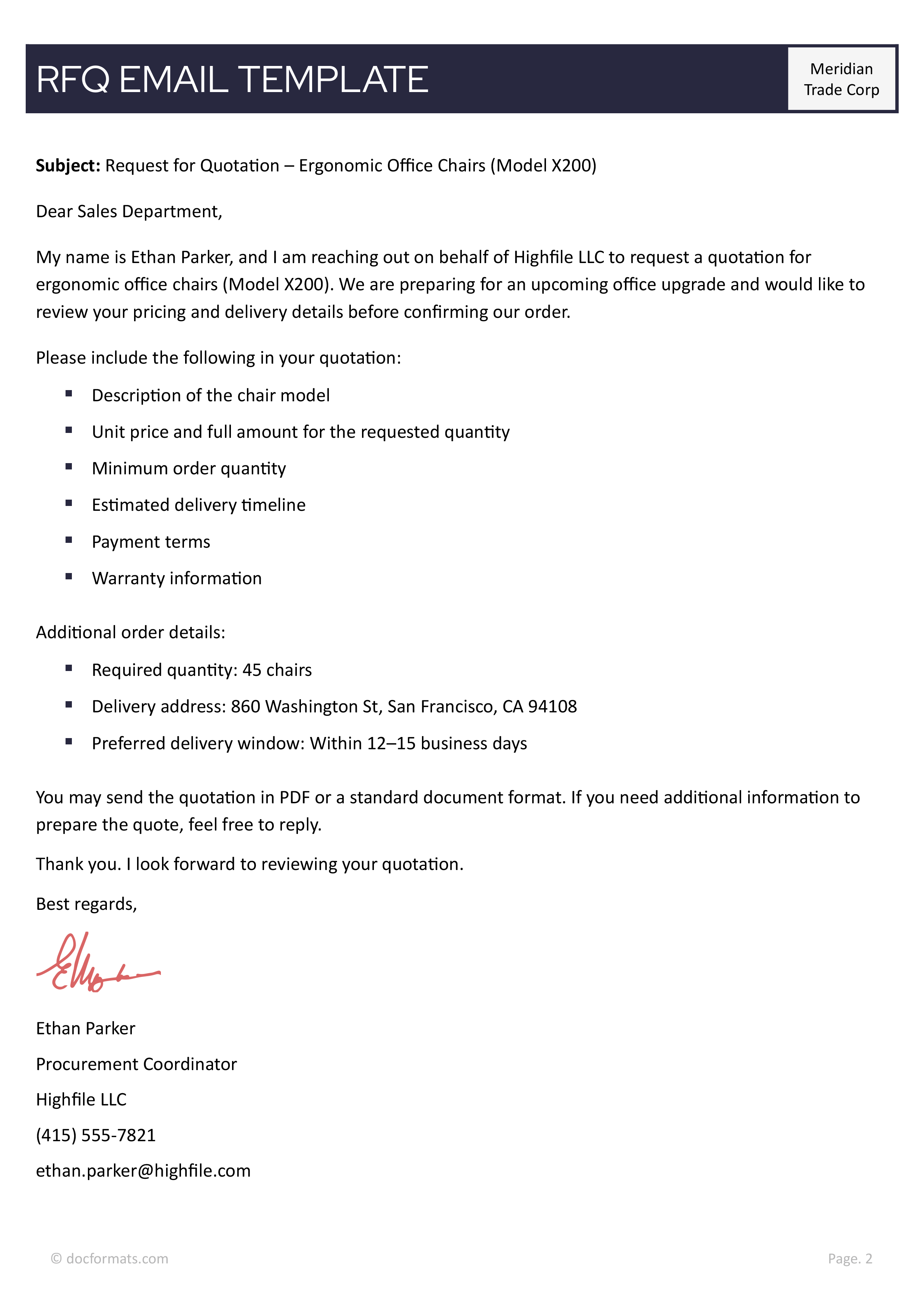 Free Request for Quote (RFQ) Templates (Word | Excel)